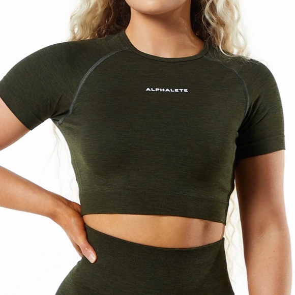 Alphalete | Tops | Alphalete Amplify Olive Green Top | Poshmark